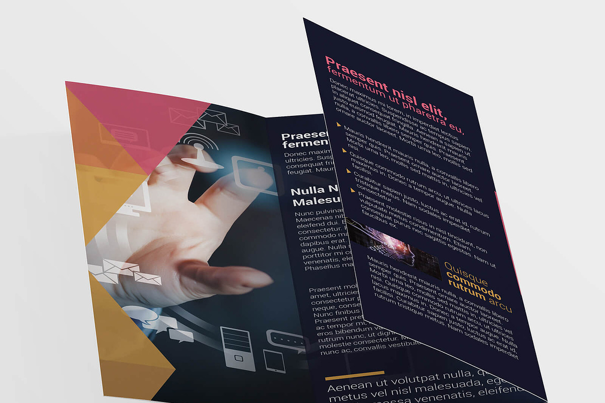 Trifold IT Technology Flyer Template, a Flyer Template by Vectogravic ...