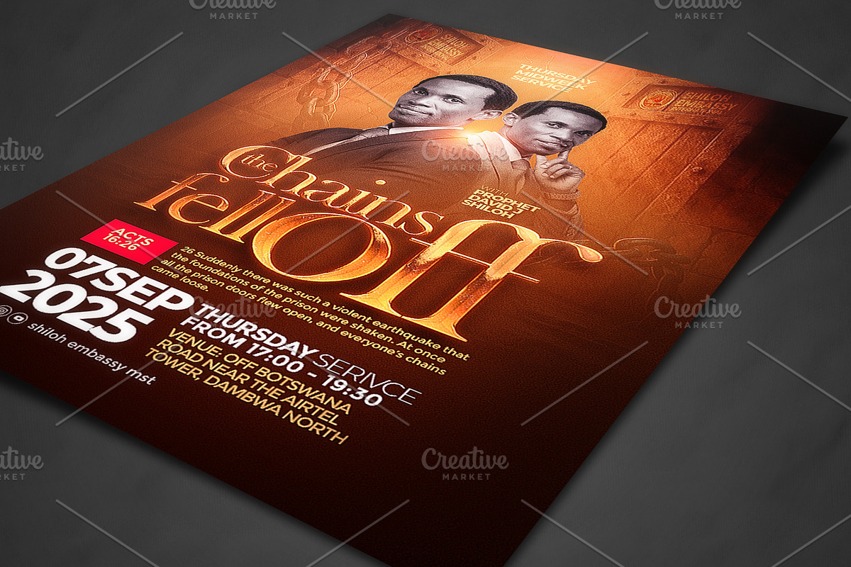 Midweek Service Flyer template