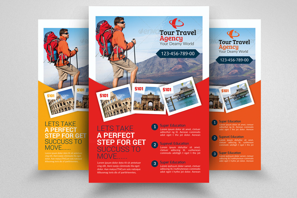 Tour Travel Agency Flyer Template, a Flyer Template by Business Flyers