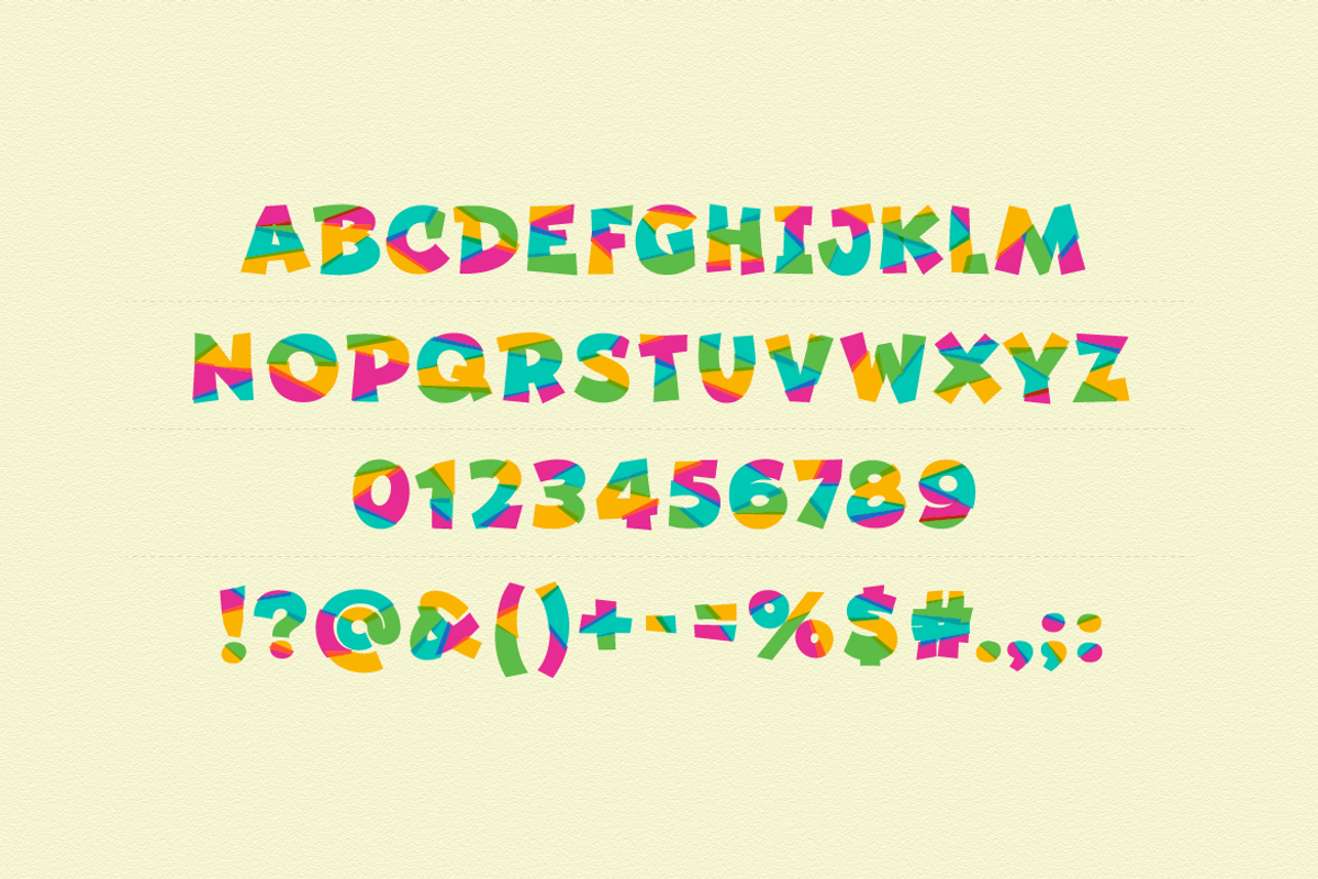 Cute typefaces for kid's typography, an Object Graphic by popskraft