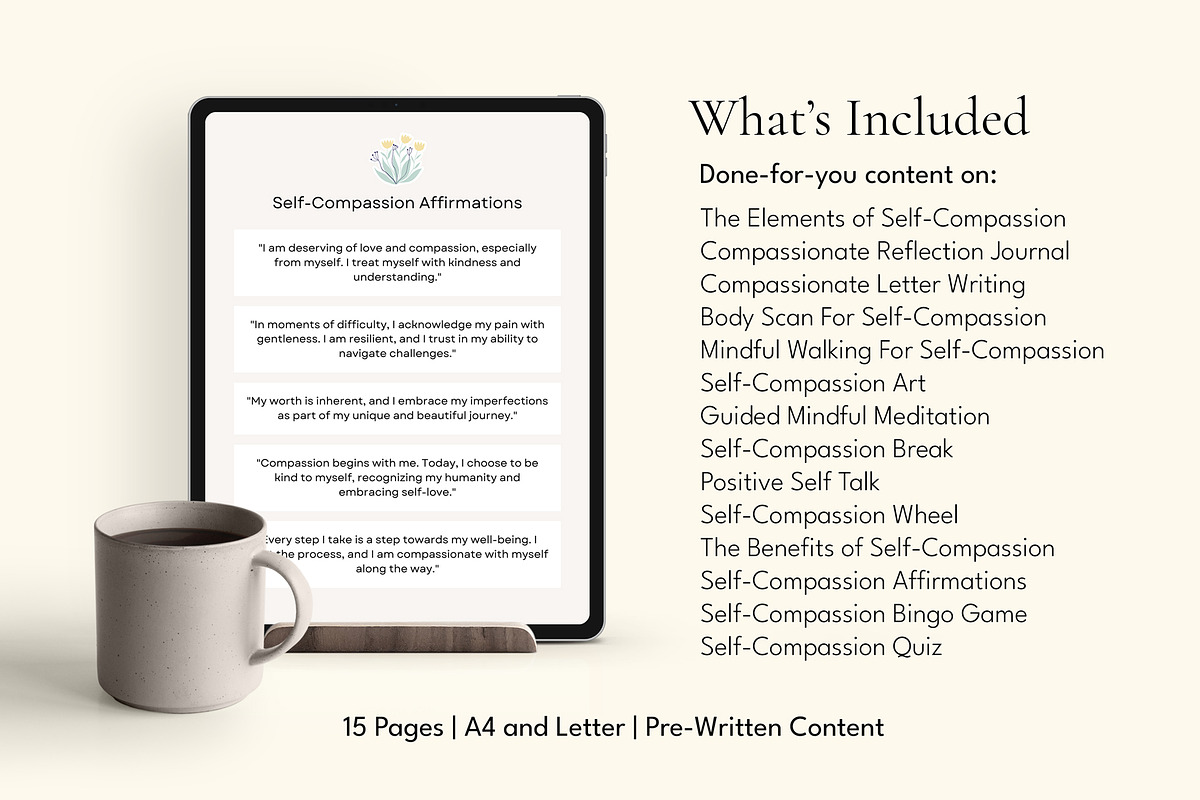 Self-Compassion Canva Templates