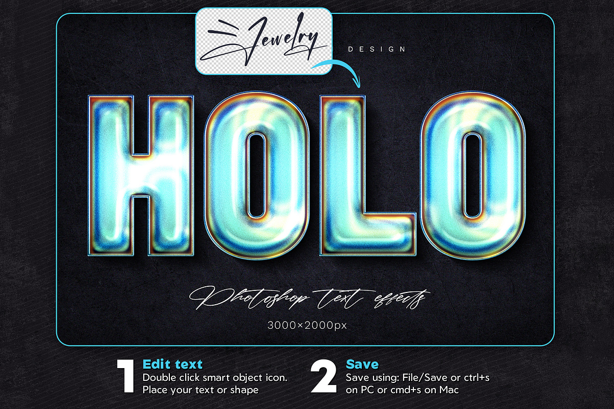 Holographic Text Effects, a Layer Style Add-On by Andrew Skoch Design ...