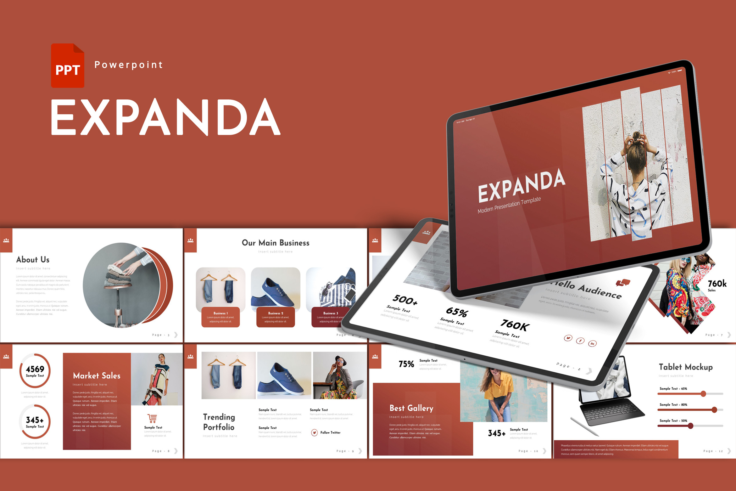 Expanda - Powerpoint Template, a Presentation Template by AQR Studio