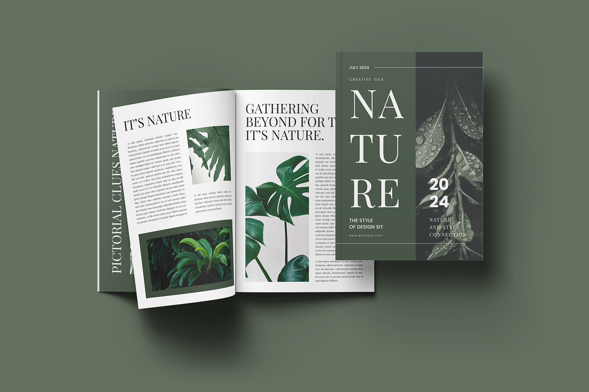 Nature Magazine Template Template, a Magazine Template by evgenystudio