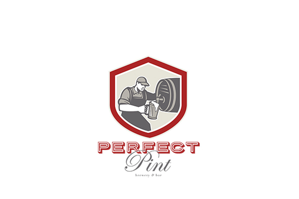 Perfect Pint Brewery and Bar Logo, a Branding & Logo Template by patrimonio