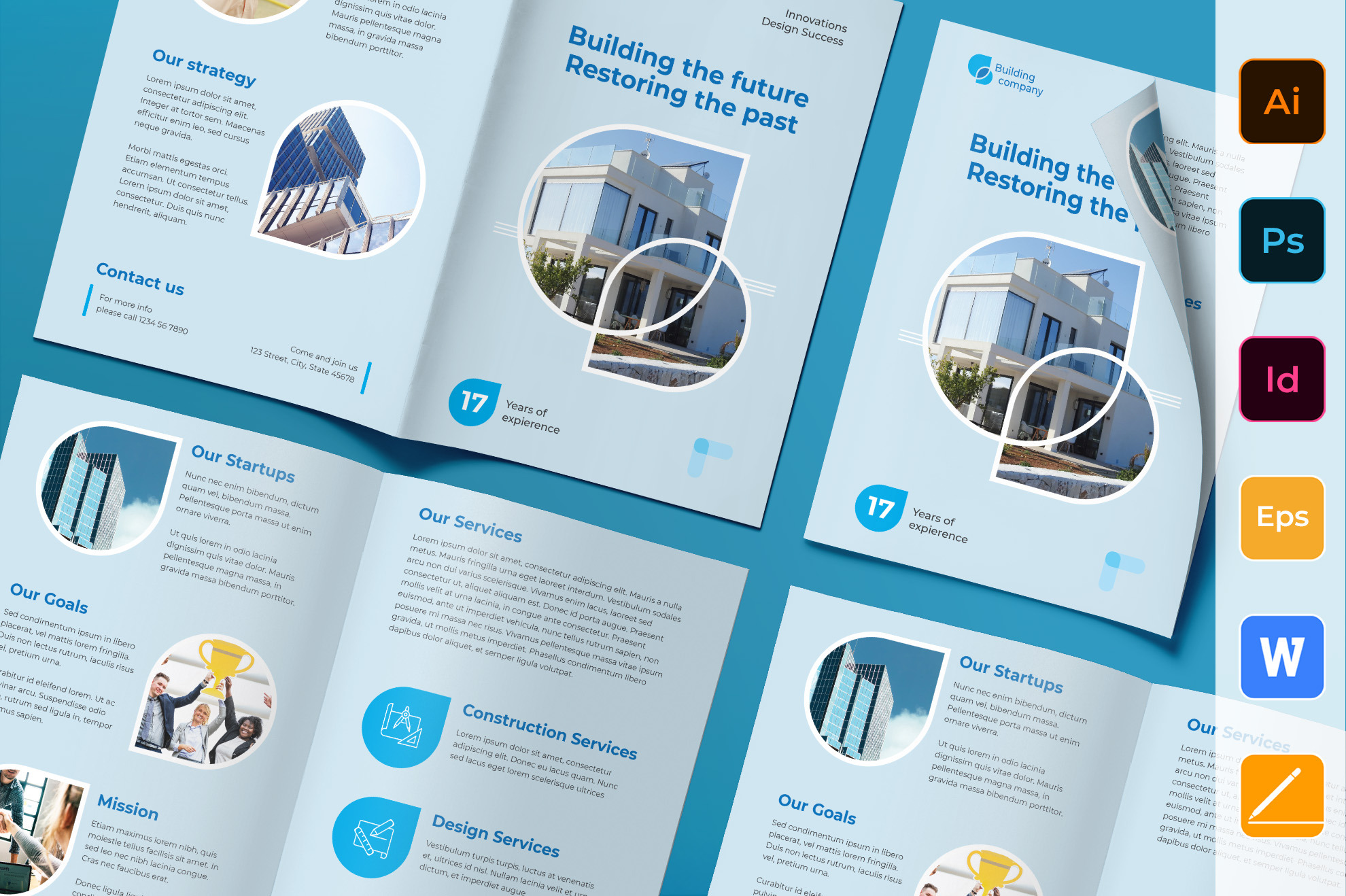 Building Company Brochure Bifold, a Brochure Template by TemplatesNow!