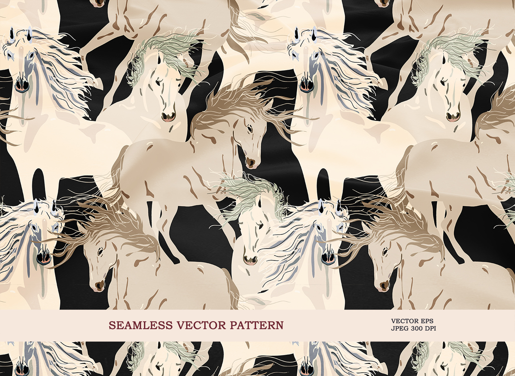 Horse seamless vector #1, a Pattern Graphic by PatternsBlooming