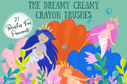 12 Wax Crayon Illustrator Brushes | Brushes ~ Creative Market