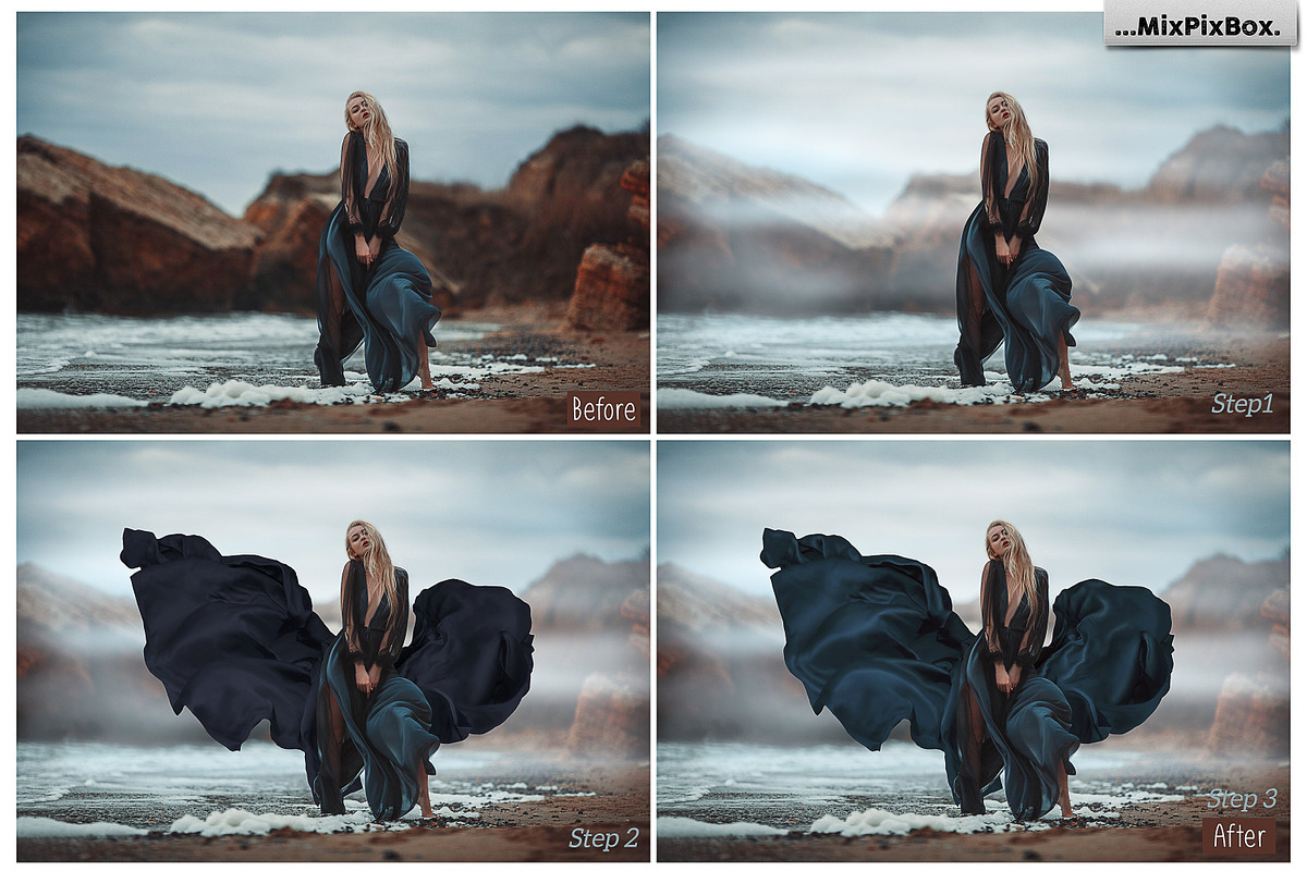 Black Fabric Photo Overlays, an Object Graphic by MixPixBox