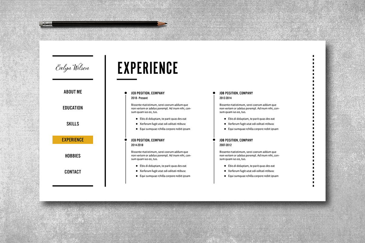 Interactive PDF Resume Layout, a Resume Template by Grkic Creative