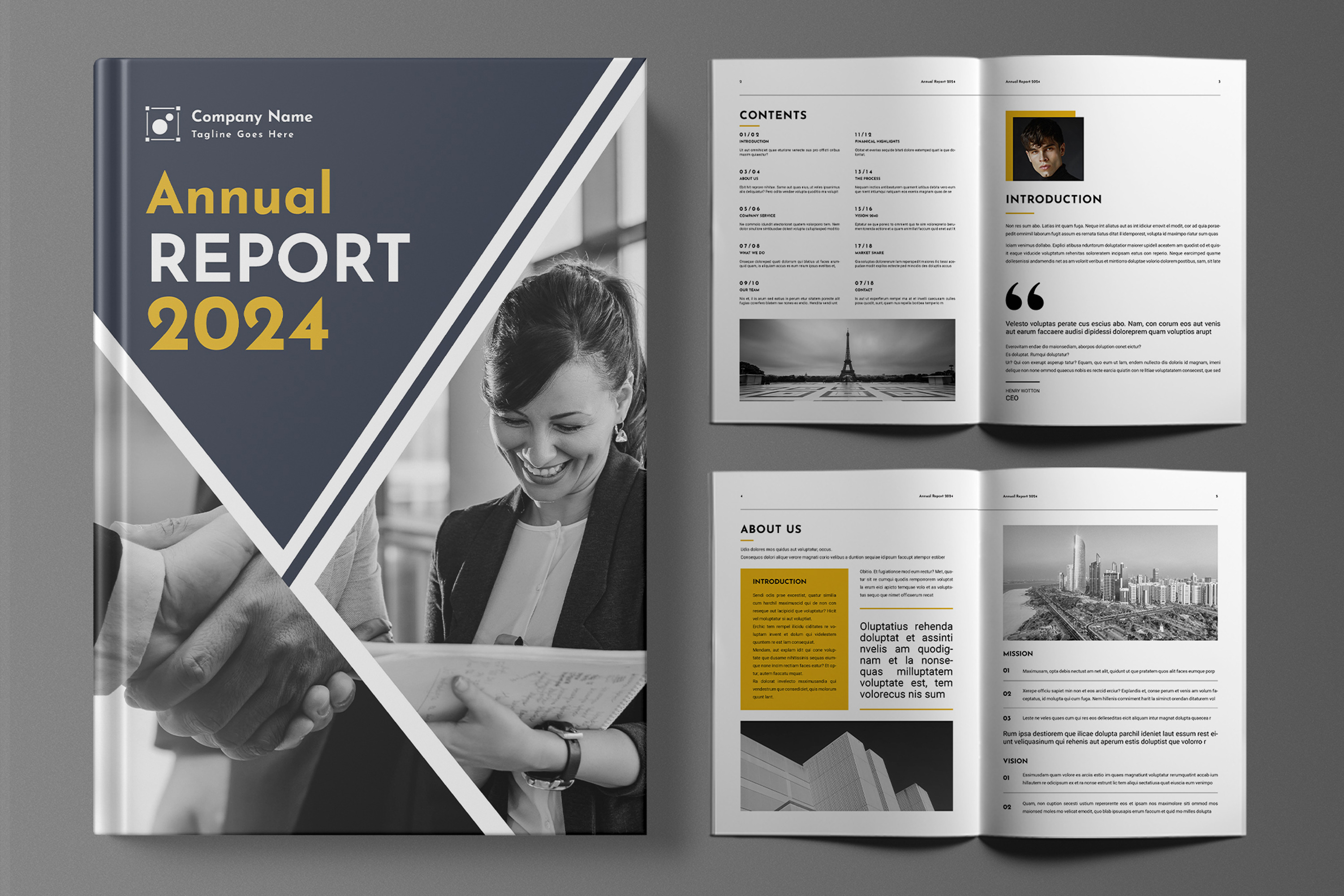Annual Report Brochure Design Layout | Creative Market