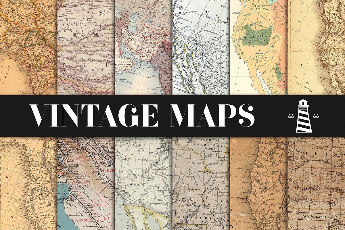 Vintage maps | Creative Market