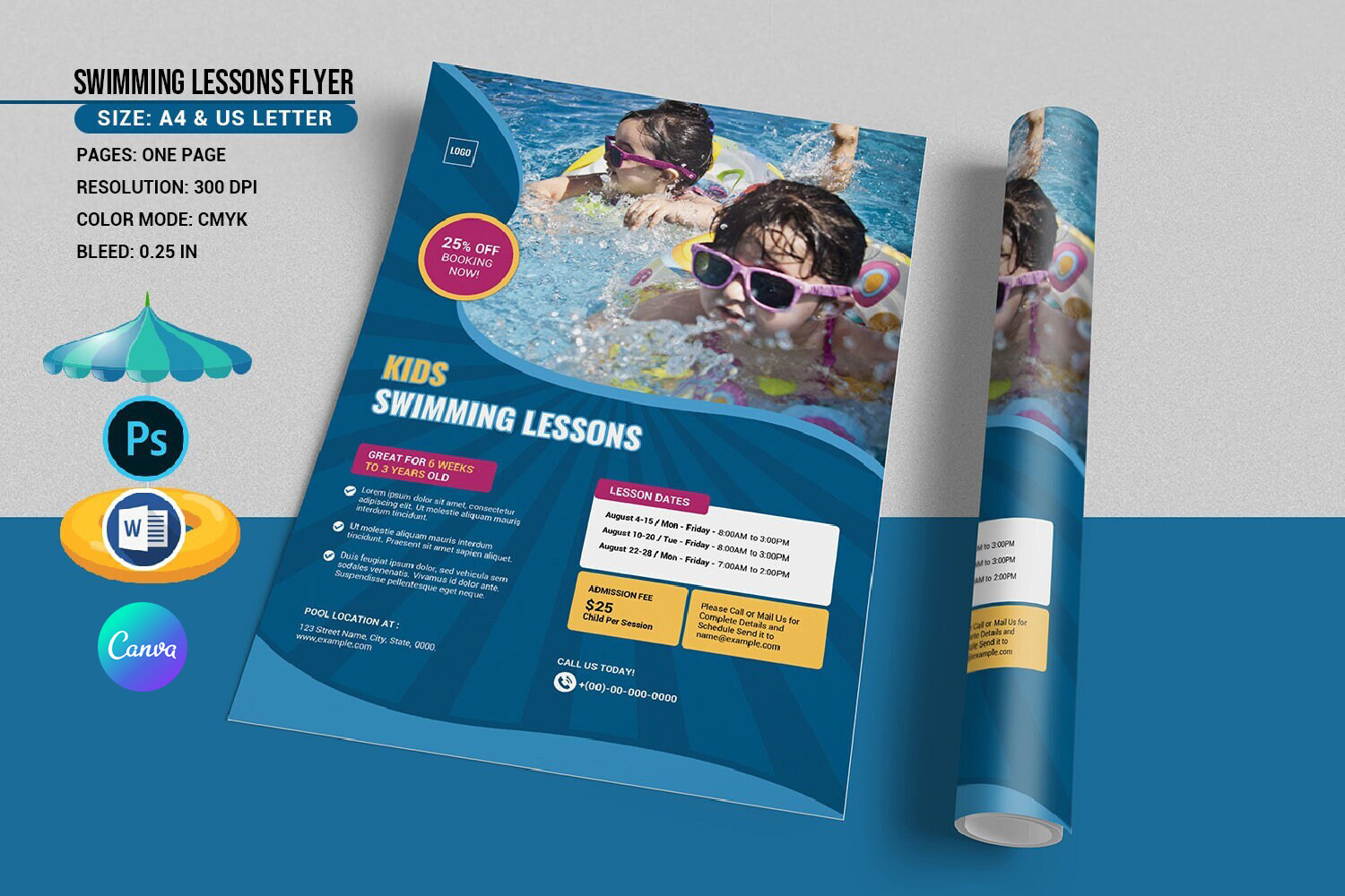 Swimming Lessons Flyer