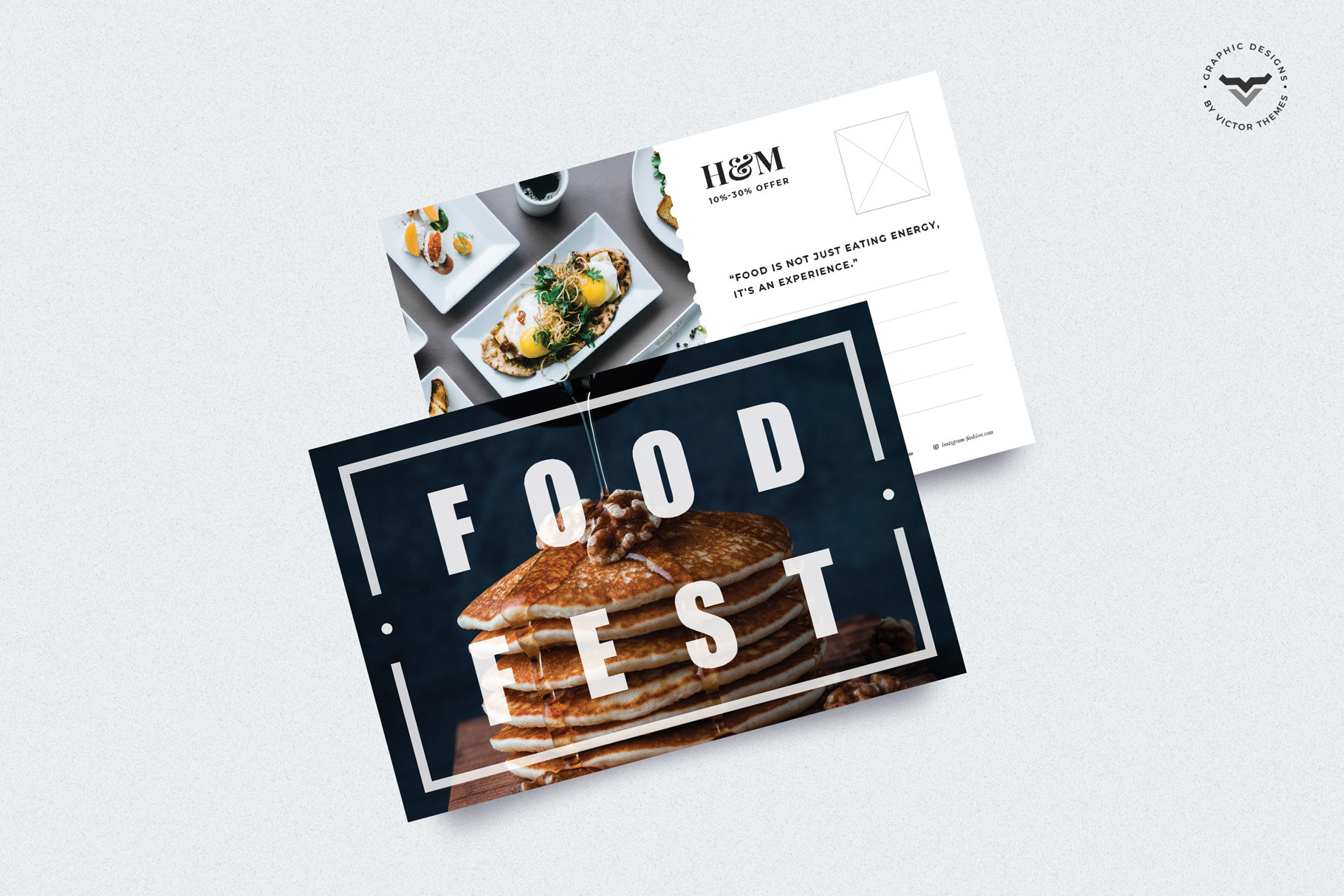Restaurant Post Card Template, a Card Template by VictorThemes