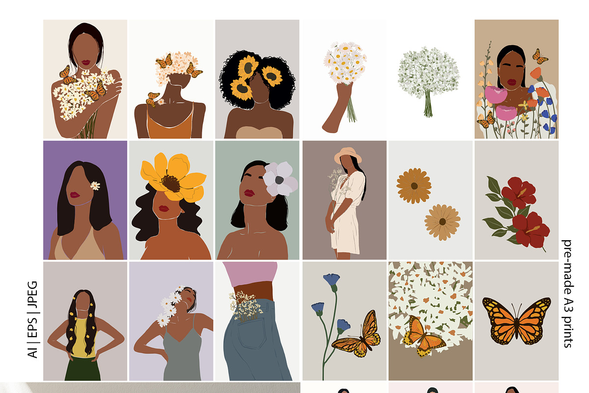 Spring Aesthetics - Women Illustration