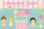 Lemonade stand clipart, an Illustration by Poppymoondesign
