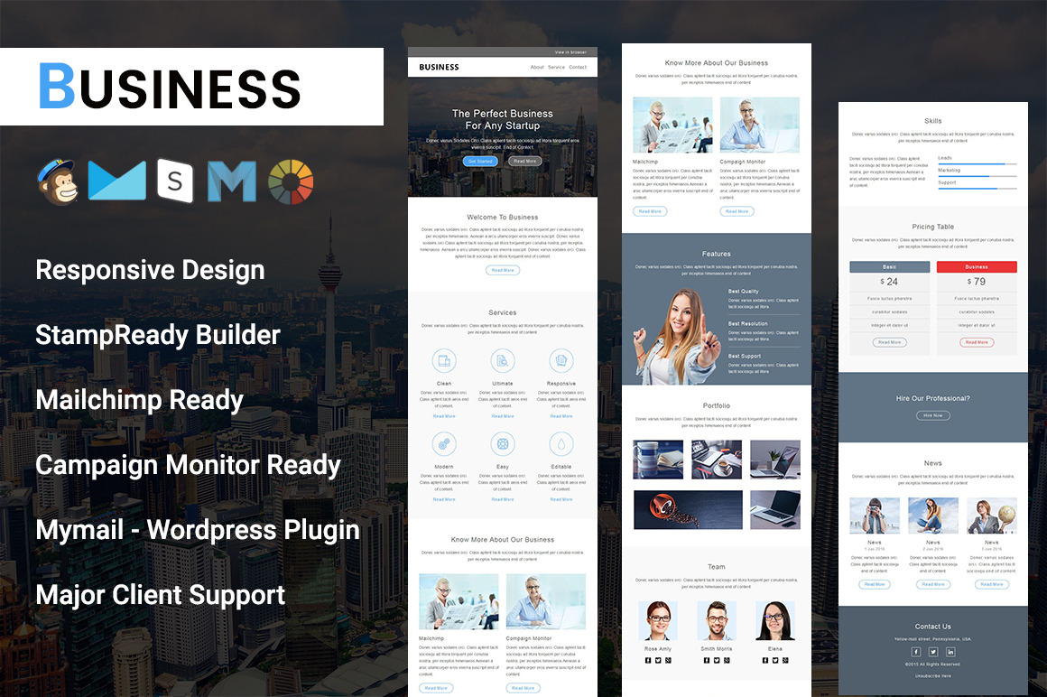 Business - Responsive Email Template, an Email Template by Pennyblack ...