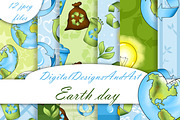 Earth day patterns, a Pattern Graphic by DarinaDigital
