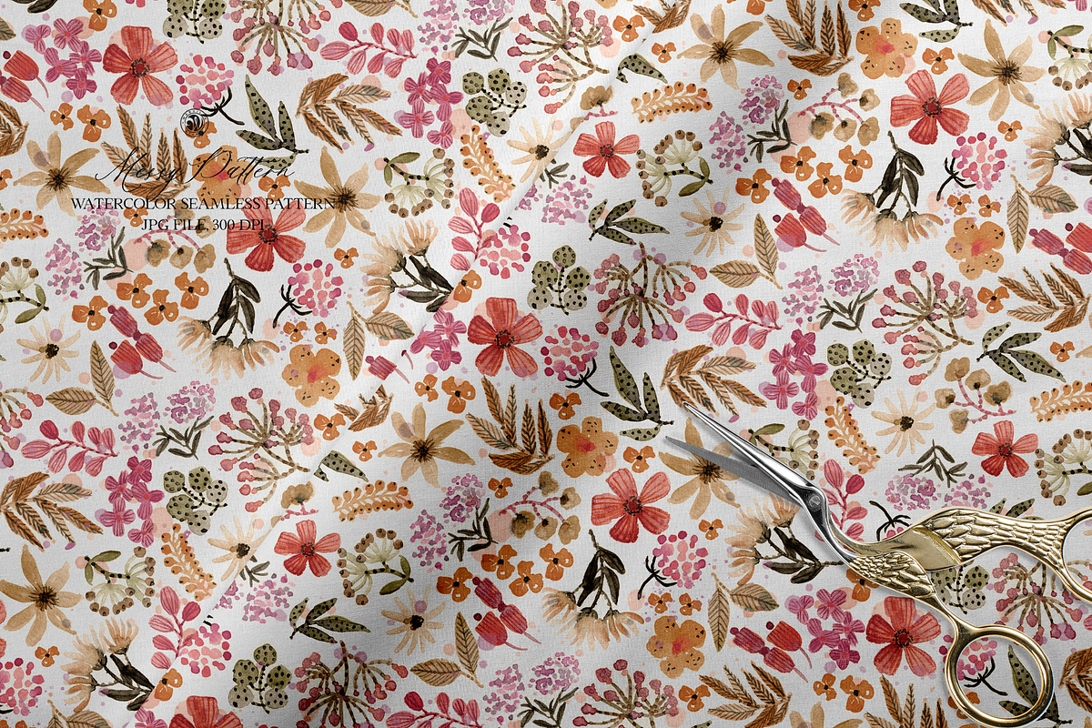 Messy Watercolor Pattern, a Pattern Graphic by Webvilla Studio