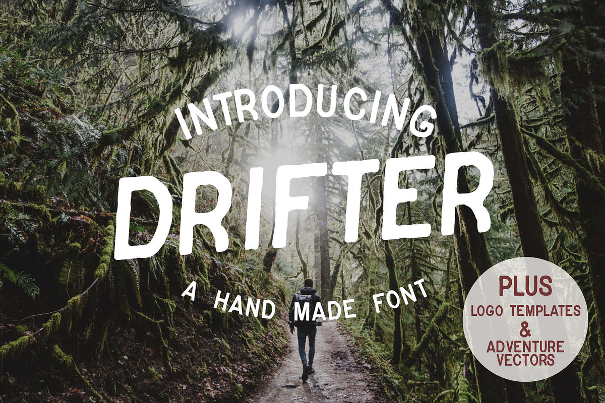 Drifter Font & Buildable Logo-Kit, a Sans Serif Font by The Forge Type Co