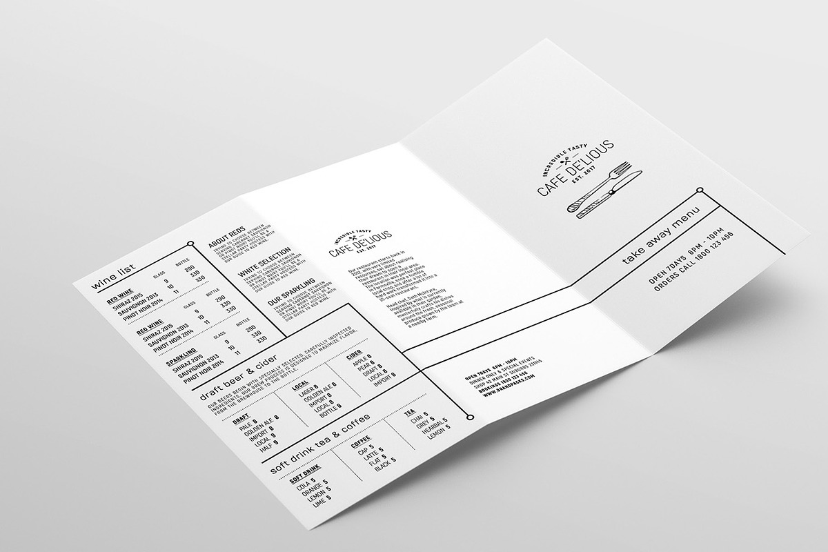 Simple Menu Template, a Brochure Template by BrandPacks