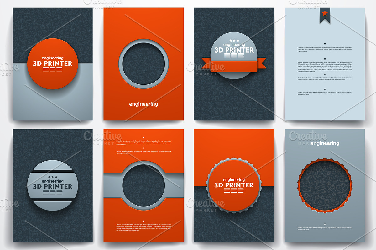 Templates on 3D Printer theme, a Brochure Template by Palau