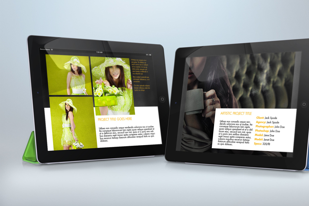 Ipad Portfolio For Indesign A Templates Theme By Spyros Thalassinos