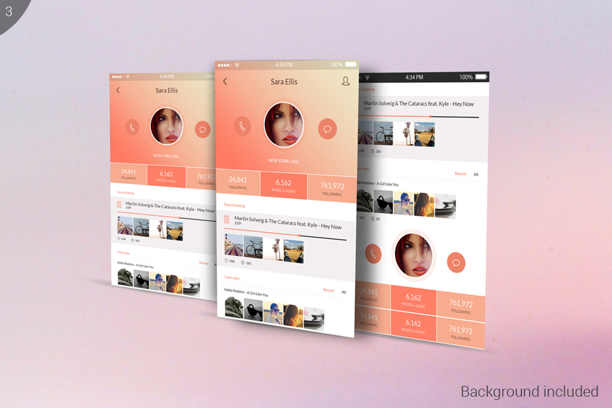 iPhone apps Mock-ups, an iPhone Mockup by ORCOLOR