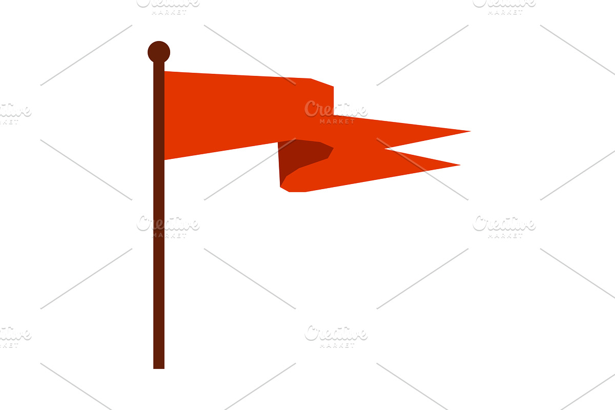Red Medieval Flag, Royal Heraldic, an Object Illustration by TopVectors ...