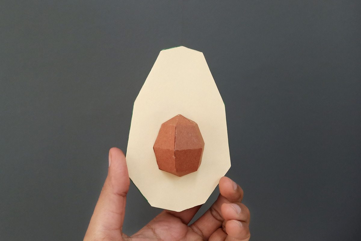 DIY Avocado - 3d papercraft, a Templates & Theme by PAPER amaze