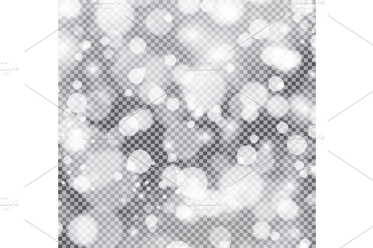 Silver Bokeh Lights and Sparkles, a Decorative Illustration by Booblgum