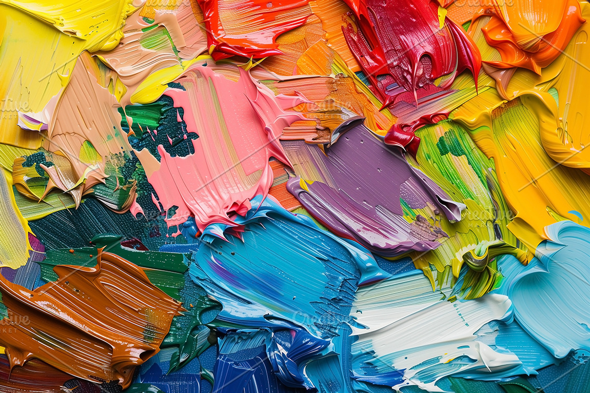 50 Oil Paint Textures, a Texture Graphic by UnicDesign