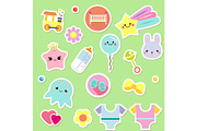 Baby stickers children icons. toys, an Icon by Bunny's Little Shop