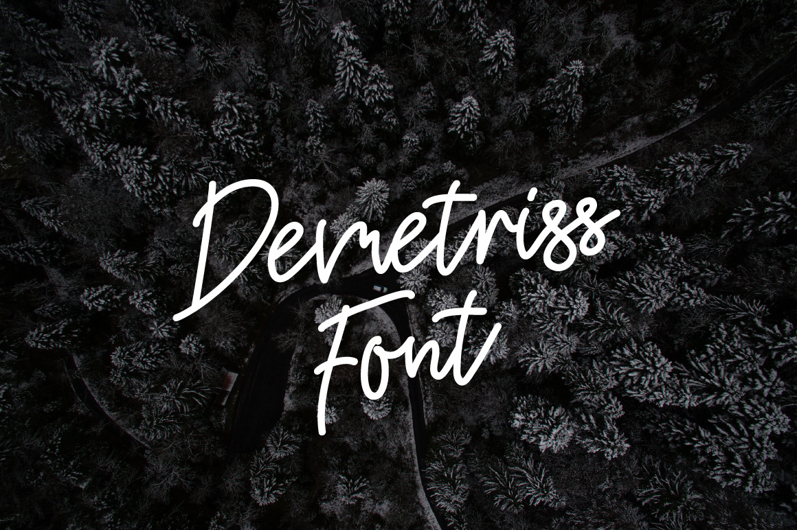 Demetriss Font, a Script Font by chekart