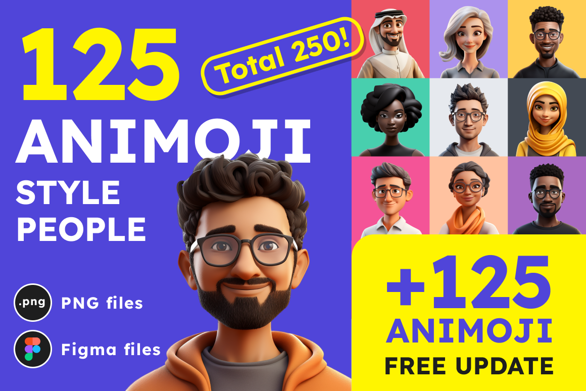 125 Animoji Style Avatars, a Characters & Person 3D Model by Digital Blood