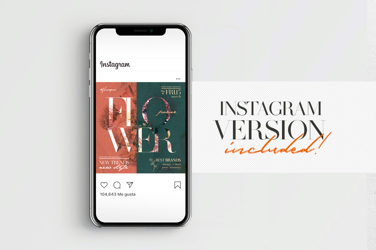 Flower Power Flyer + Instagram Post, a Flyer Template by Touringxx ...