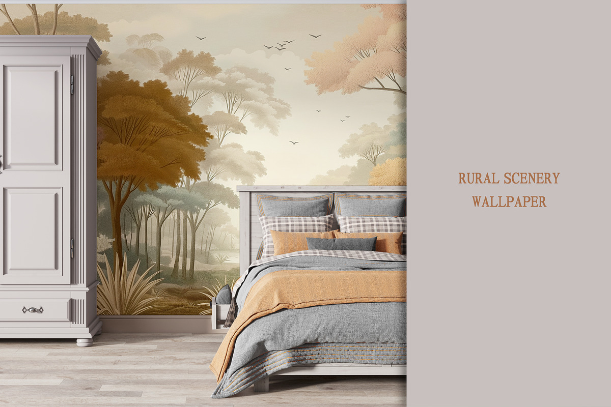 Medieval Pastoral Scenery Wallpaper