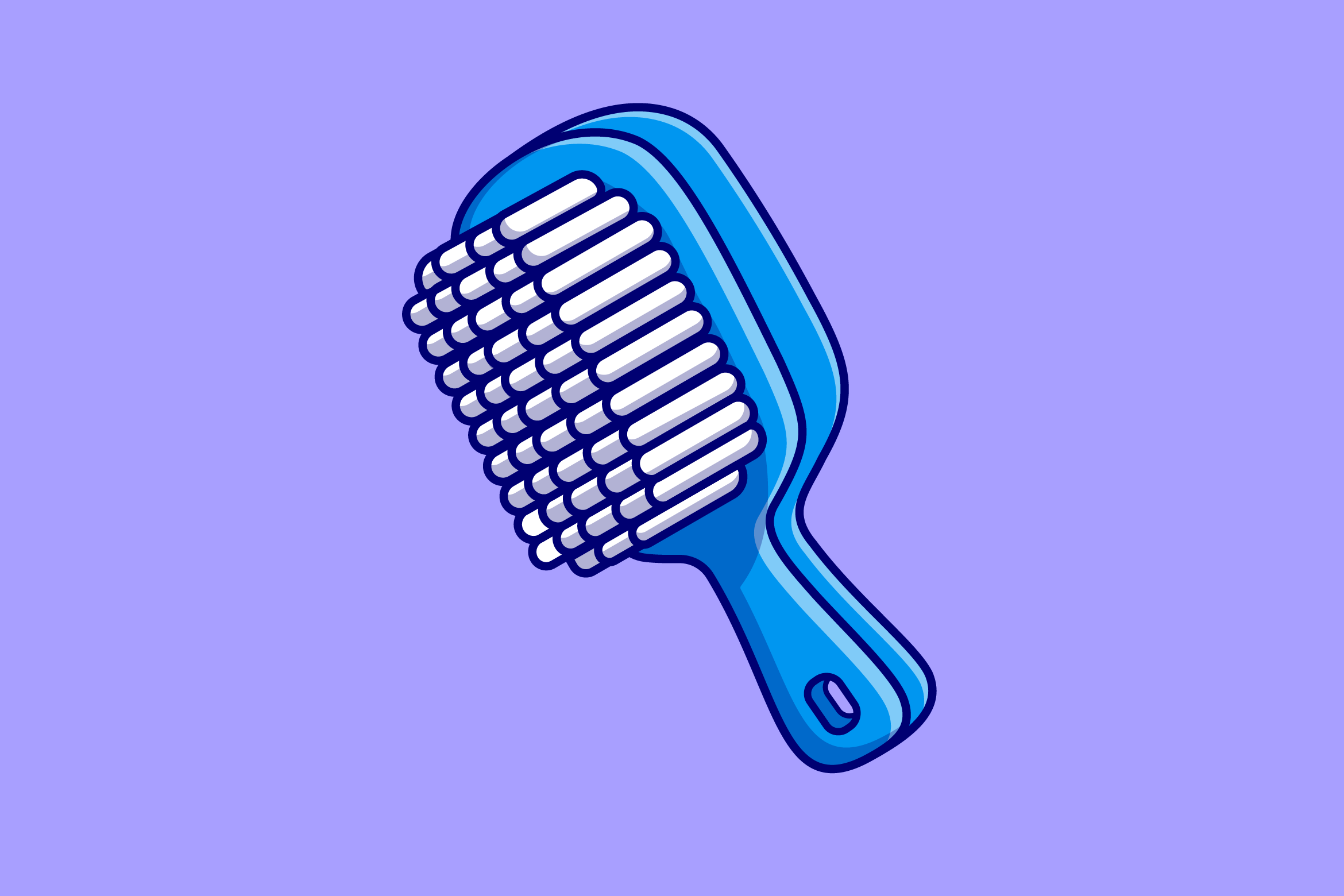 Comb Hair Cartoon Illustration, an Object Illustration by Catalyst Labs ...