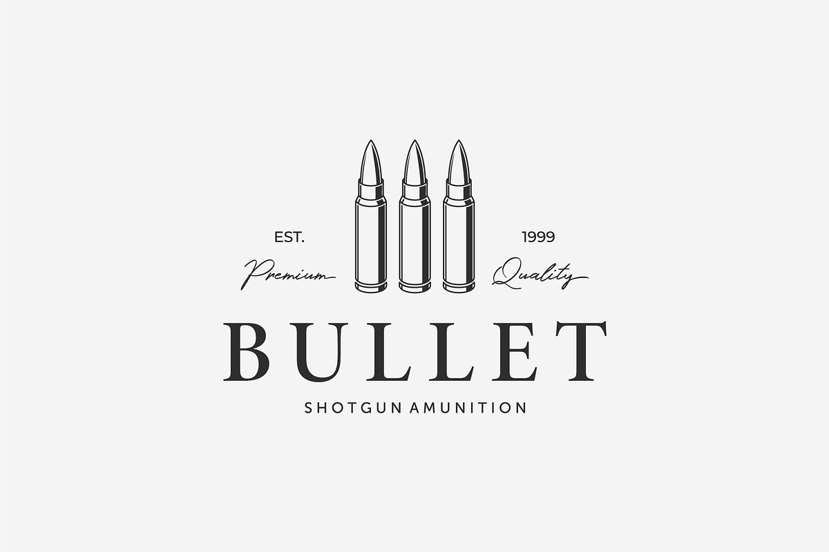 Ammunition Logo Cartridge Bullet, a Branding & Logo Template by Pyruos ID