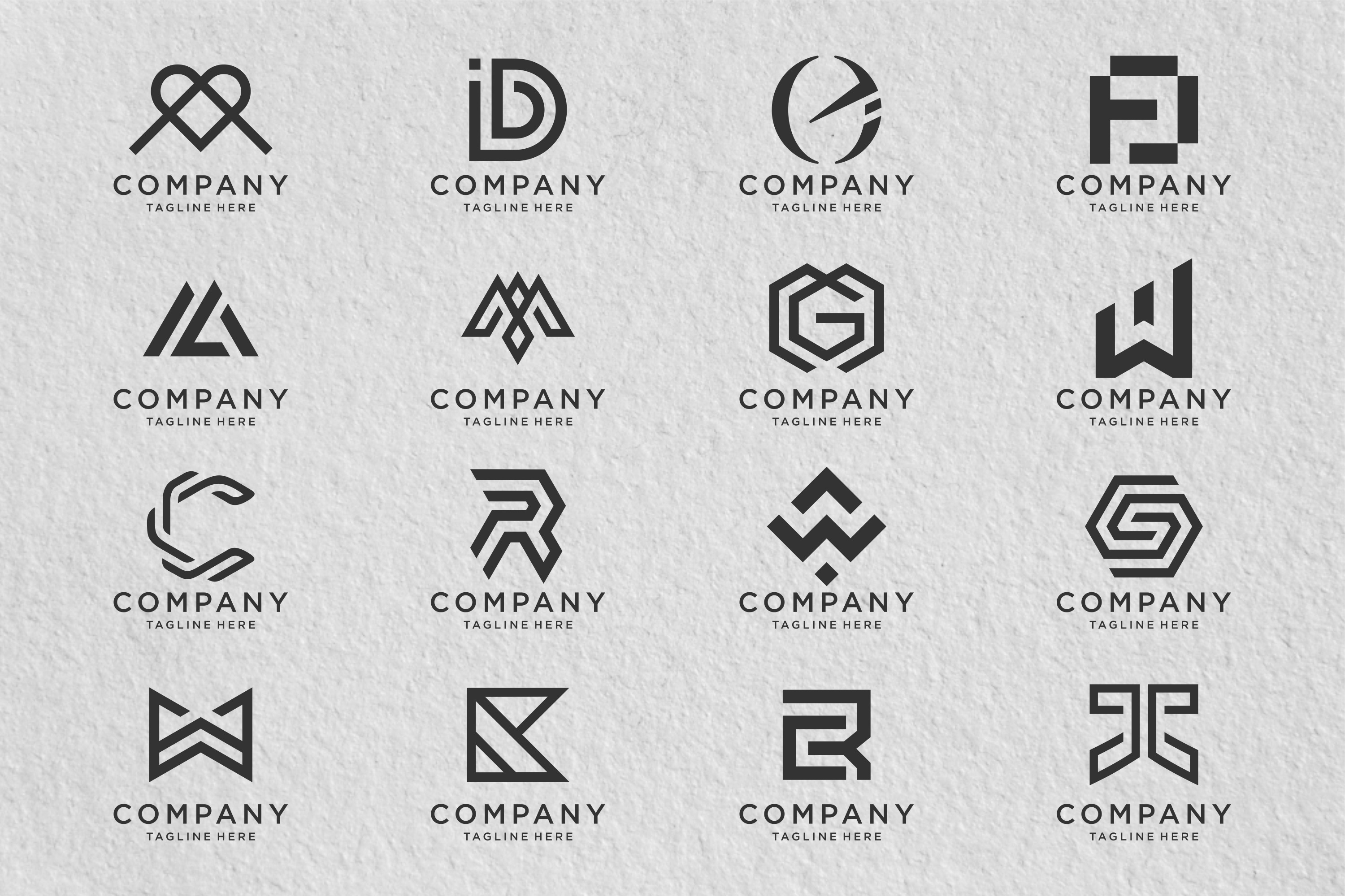 Set of monogram logo design. PART 3, a Branding & Logo Template by ...