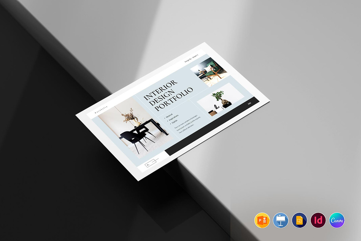 Interior Design Portfolio Template, a Presentation Template by ...