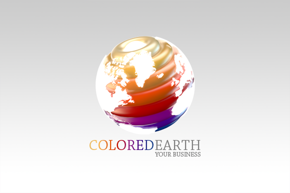 3D Colored Earth Logo, a Branding & Logo Template by MotionMount