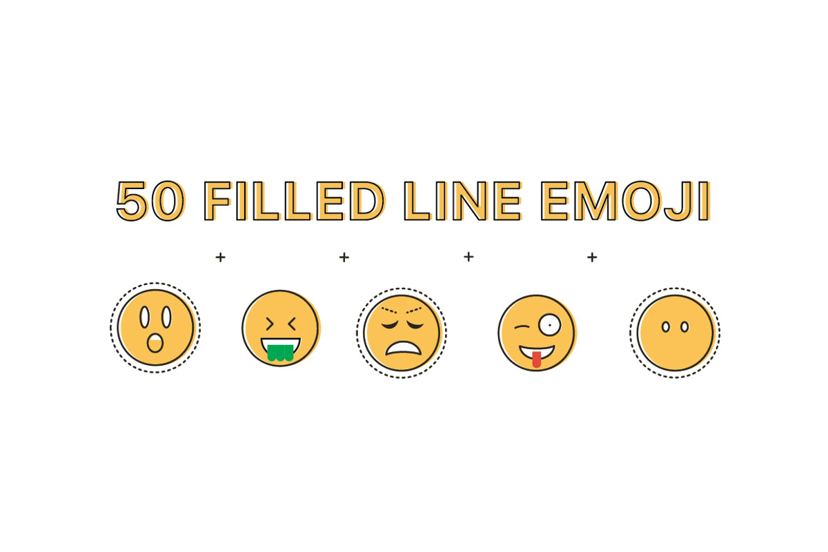 Line emoji, an Outline Icon by denisgorelkin