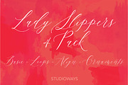 Lady Slippers Basic 4 Pak, a Script Font by STUDIOWAYS | Creative Market