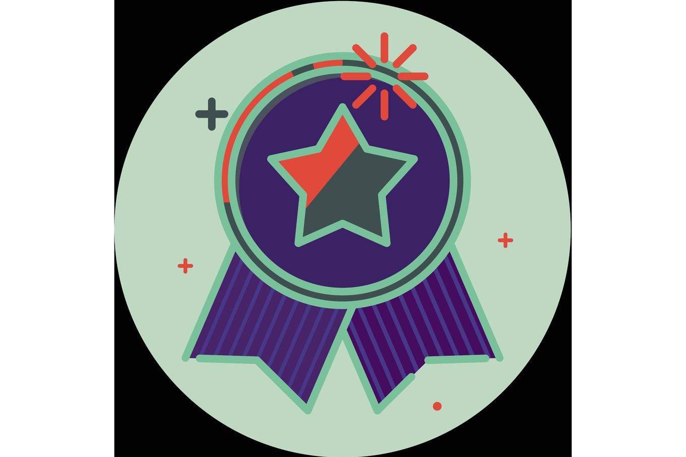 Best of badge with ribbon icon award champion label, an Object ...