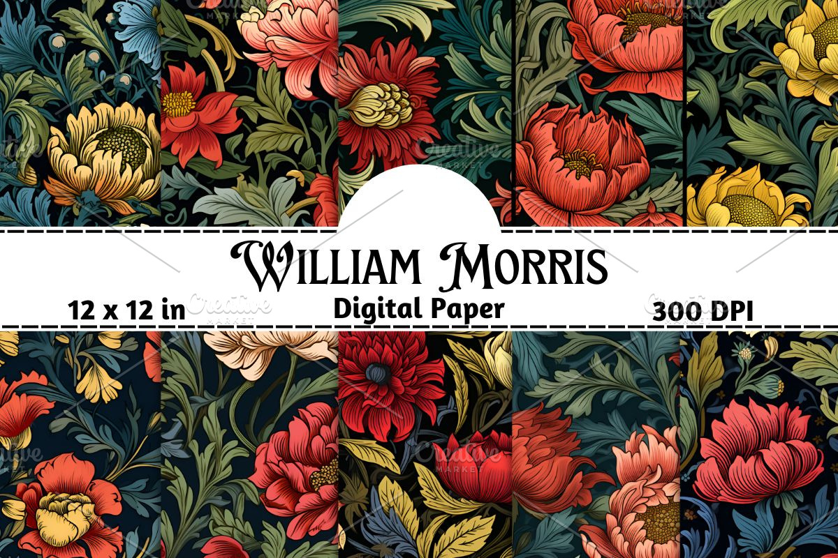 William Morris - Seamless Patterns | Creative Market