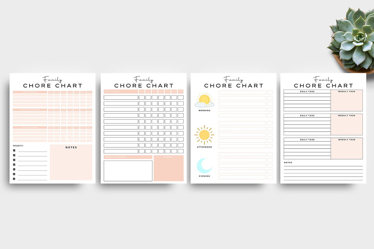 Canva Family Chore Chart Template, a Stationery Template by Ultimate ...