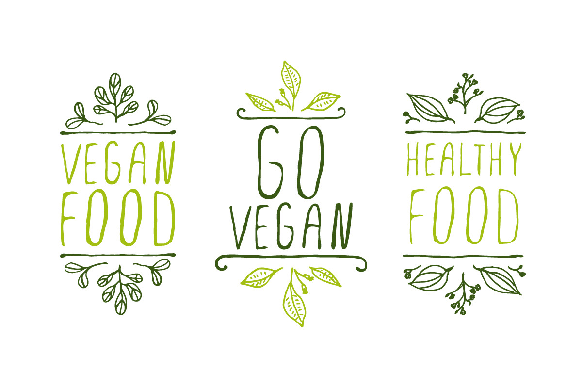 Go vegan - herbal elements | Food Illustrations ~ Creative Market