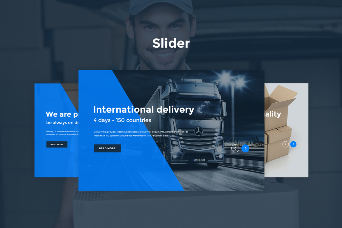 Delivery Services Website Template, a HTML Template by Zemez