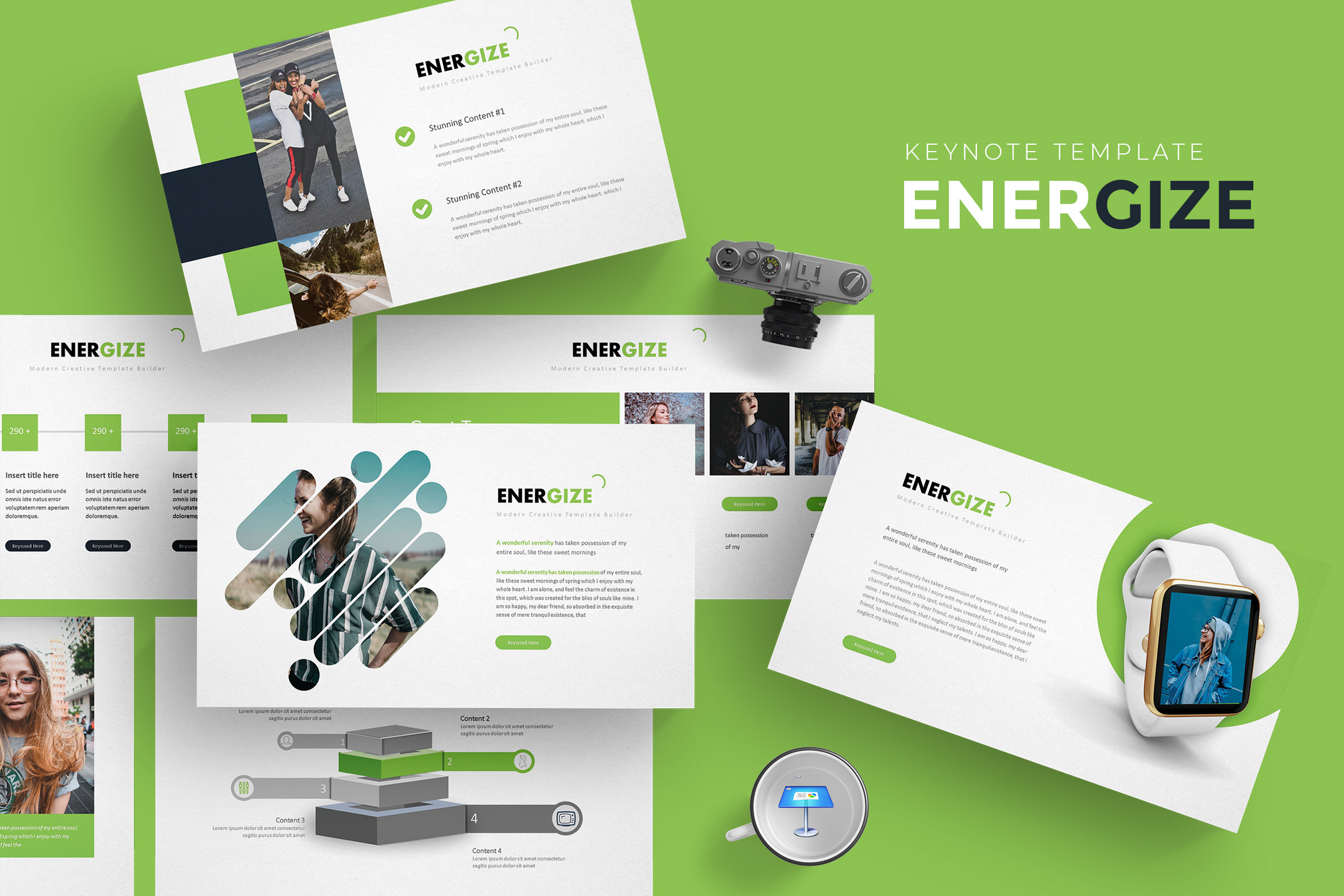 Energize - Keynote Template, a Presentation Template by AQR Studio